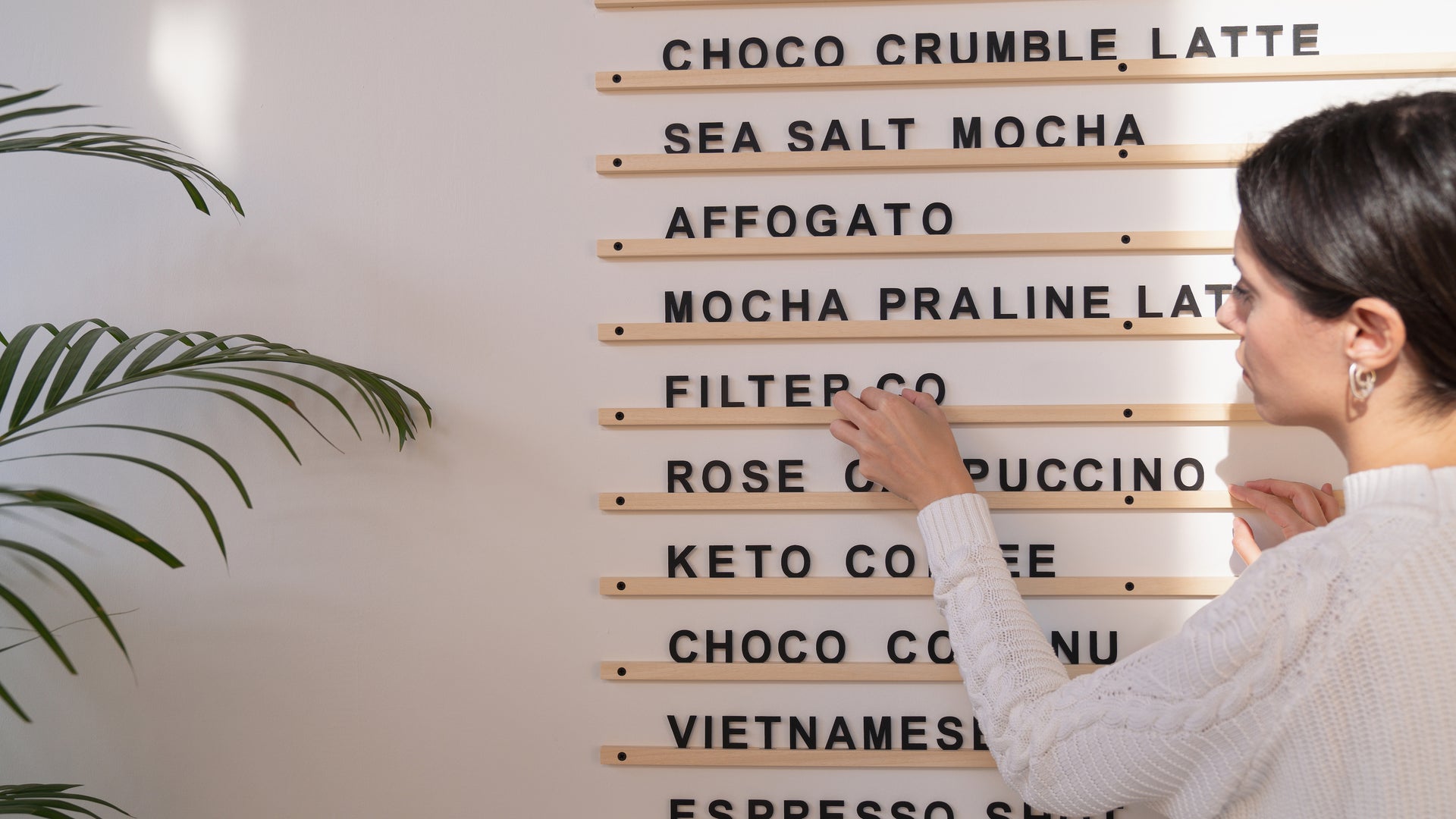 Wall Mounted Menu Board, Cafe Menu Display, Changeable Menu Board ...