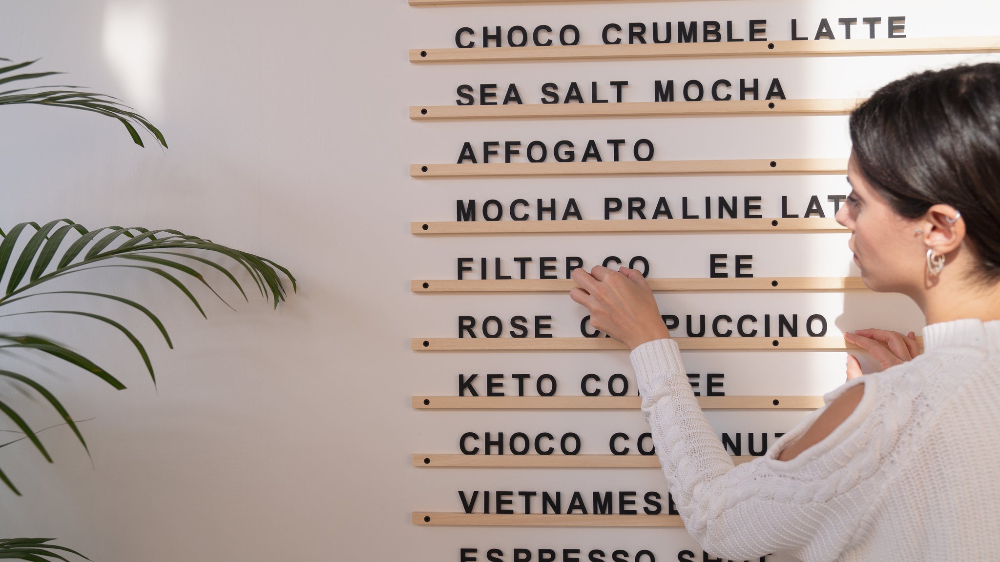 Wall Mounted Menu Board, Cafe Menu Display, Changeable Menu Board ...