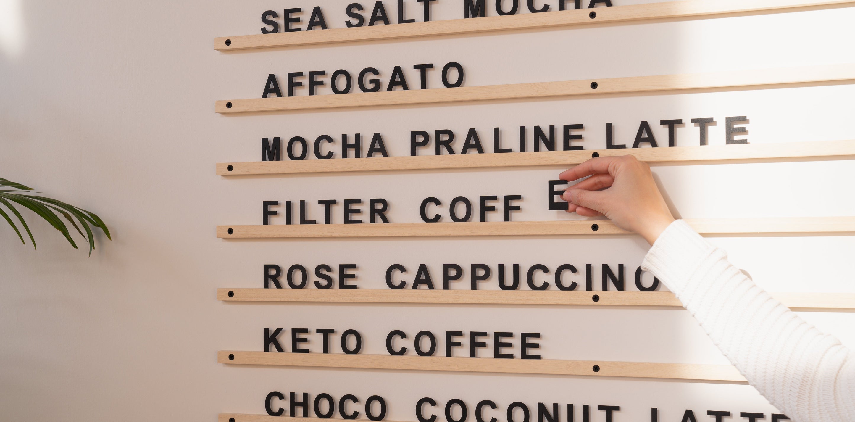 Wall Mounted Menu Board, Cafe Menu Display, Changeable Menu Board ...