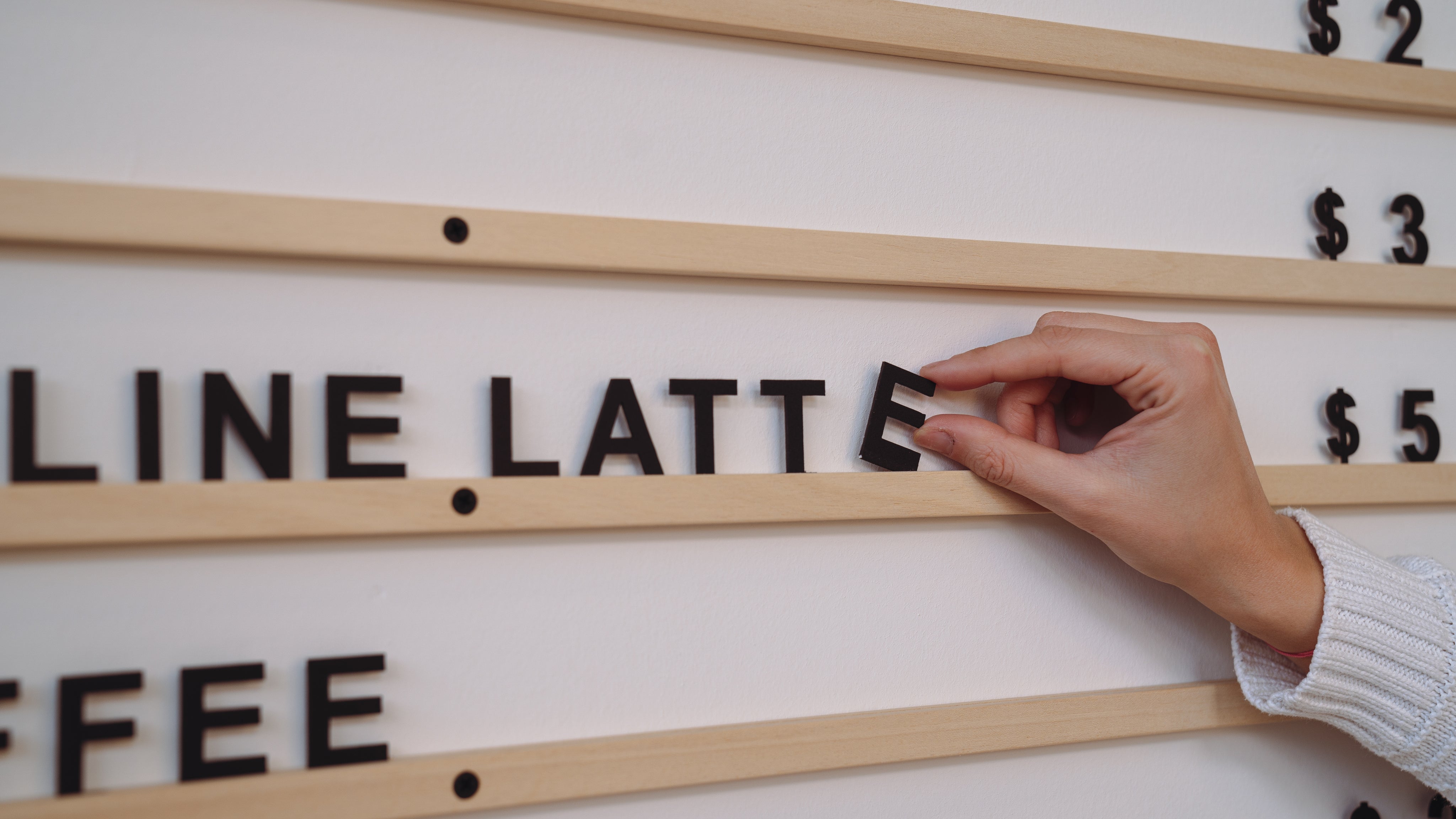 Wall Mounted Menu Board, Cafe Menu Display, Changeable Menu Board ...