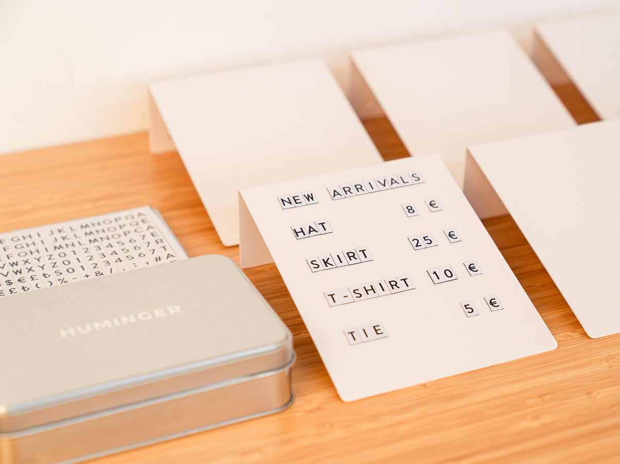 Large Tabletop Signs with Small Magnetic Letters – huminger