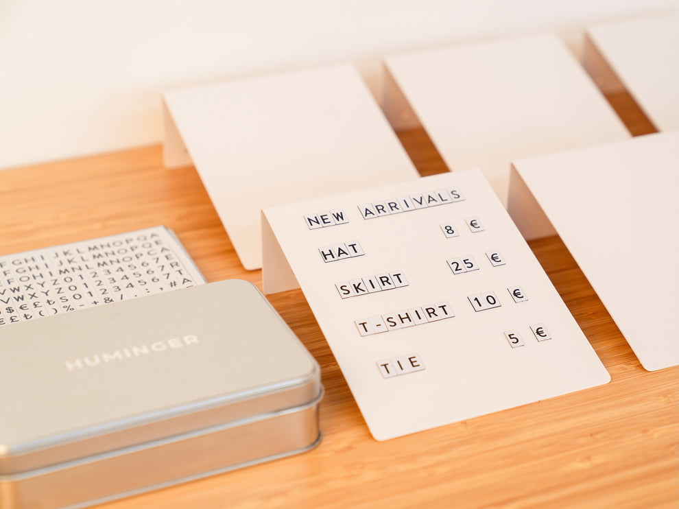 Large Tabletop Signs with Small Magnetic Letters – huminger