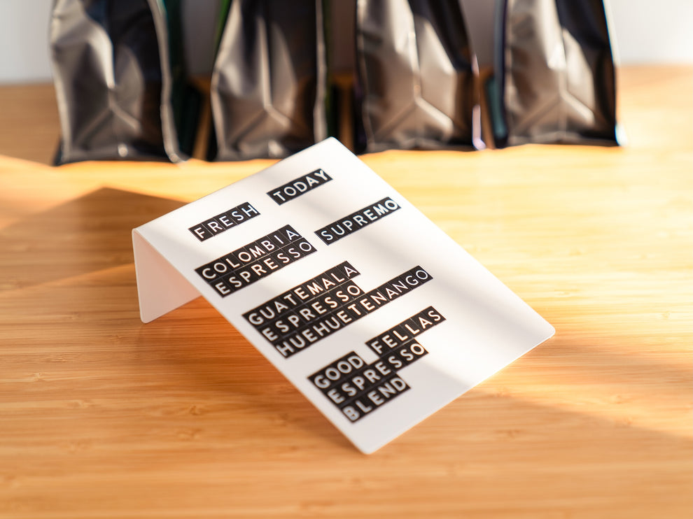 Large Tabletop Signs with Small Magnetic Letters – huminger
