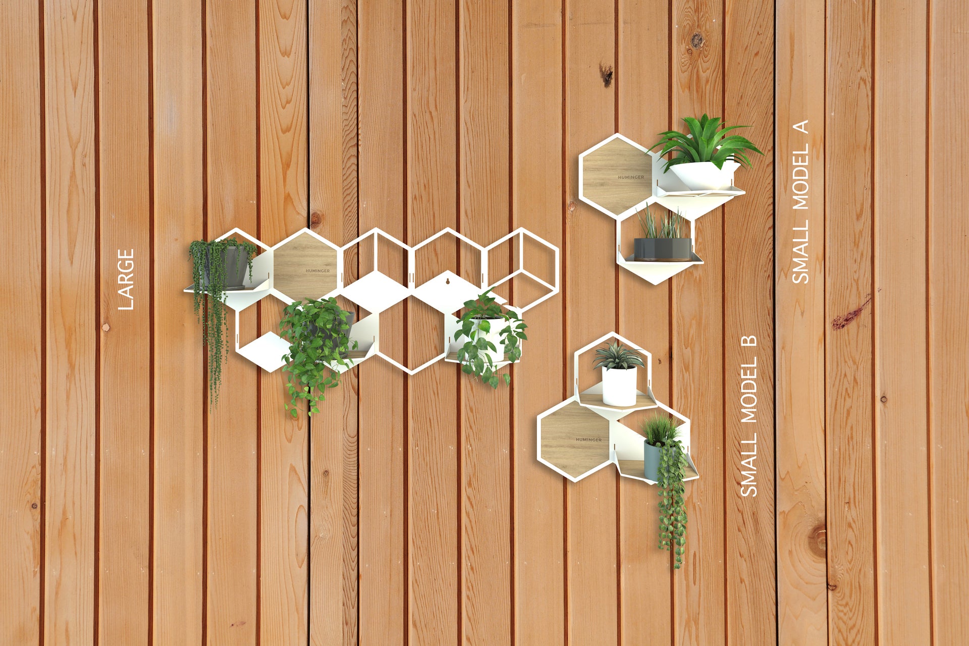 Modular Metal Wall Plant Holder by Huminger Studio